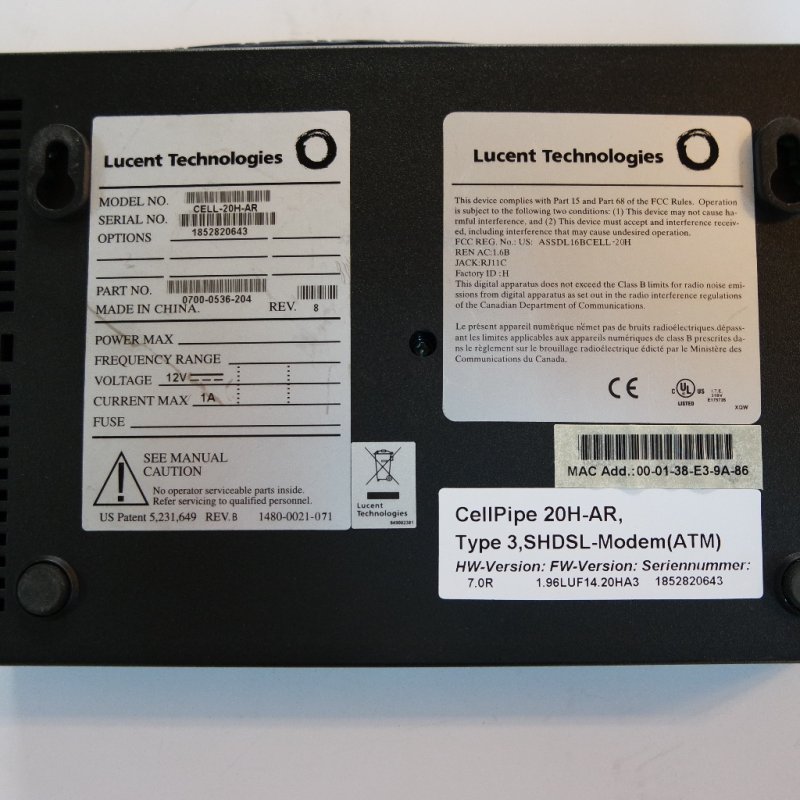 Details zu Cell Pipe Router Lucent Technologies CELL-20H-AR Type 3 SH