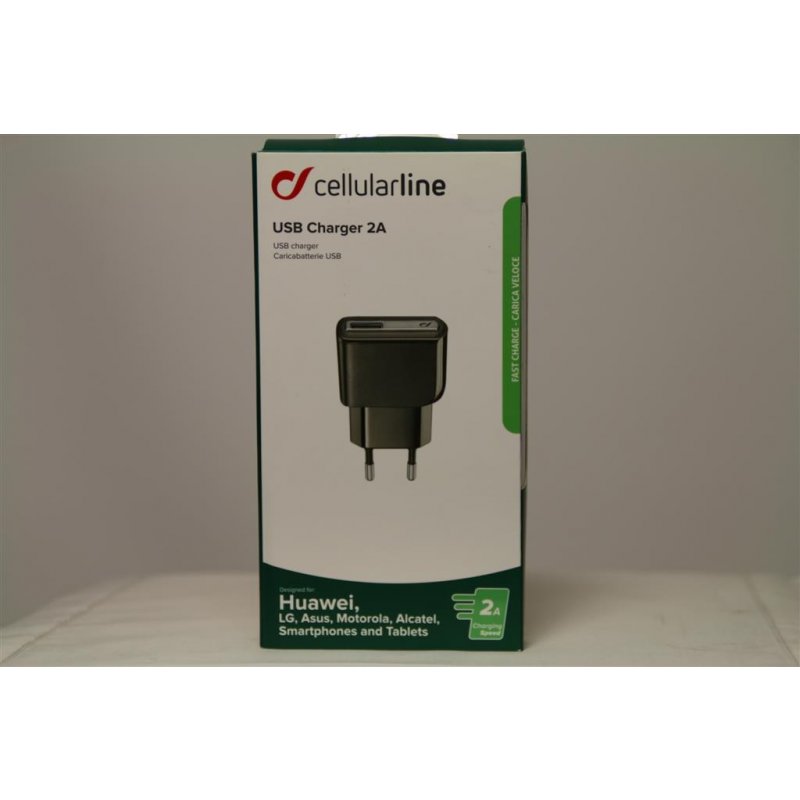 CELLULAR LINE Fast Charger Akkuladegerät Schwarz 2A